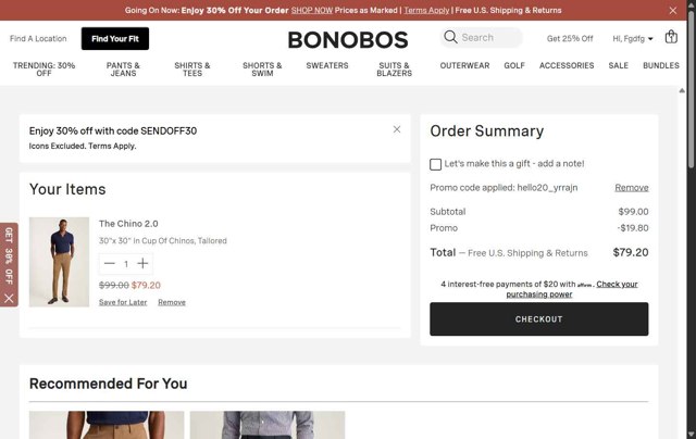Bonobos Discount Codes - 30% Off (7 Verified) Sep 2025
