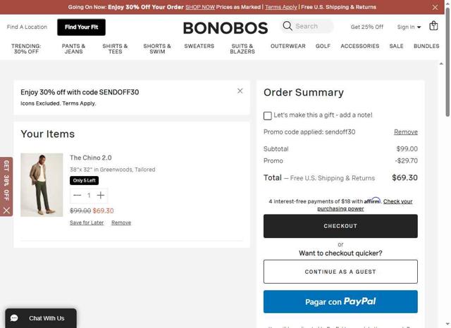 Bonobos Discount Codes - 20% Off (5 Verified) Sep 2025