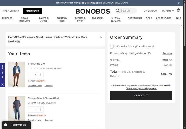 Bonobos Discount Codes - 30% Off (7 Verified) Sep 2025