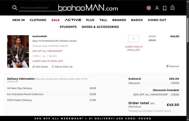 boohooMAN Promo Codes - 60% Off (20 Verified) Sep 2025