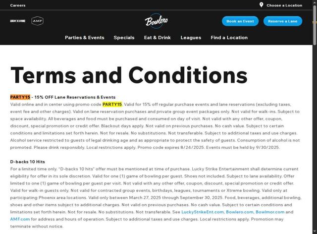 Bowlero Promo Codes (4 Verified) - 15% Off w/Code Oct 2025