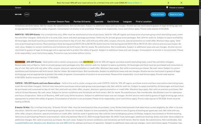 Bowlero Promo Codes - 20% Off Coupons Jul 2025