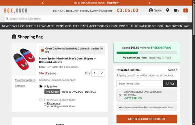 BoxLunch Discount Codes - 50% Off (3 Verified) Aug 2025