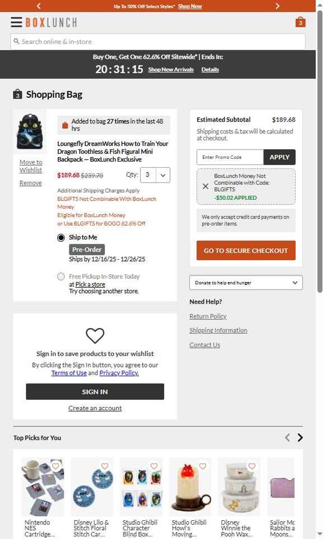 BoxLunch Discount Codes - 30% Off (4 Verified) Jun 2025