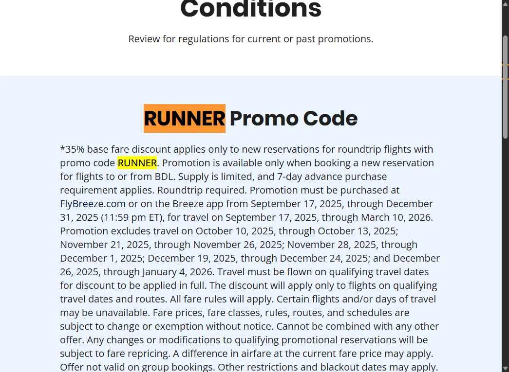 Breeze Airways Promo Codes (2 Verified) - 35% Off Oct 2025