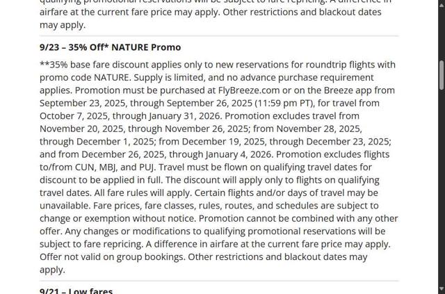 Breeze Airways Promo Codes (1 Verified) - 35% Off Oct 2025