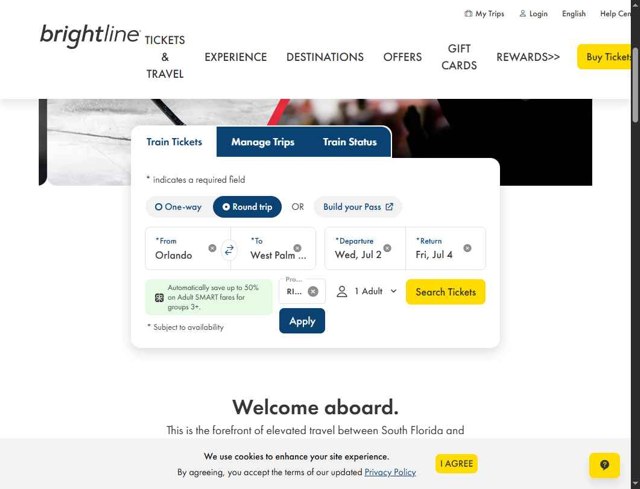 Brightline Trains Promo Code (3 Verified) - 15% Off Jul 2025