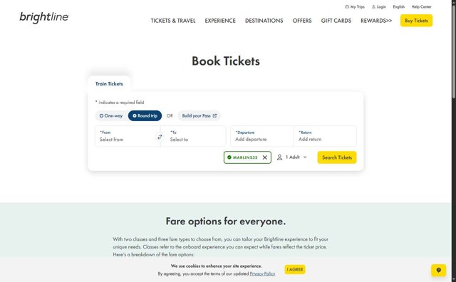 Brightline Trains Promo Code (4 Verified) - 35% Off May 2025