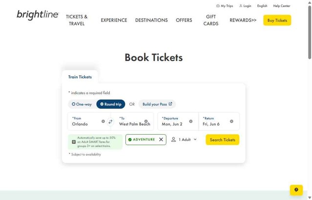 Brightline Trains Promo Code (4 Verified) - 15% Off Jun 2025