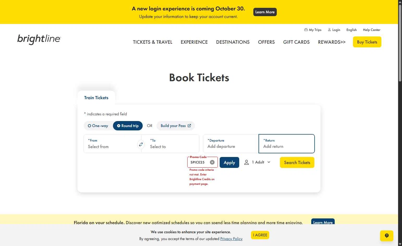 Brightline Trains Promo Codes - 50% Off November