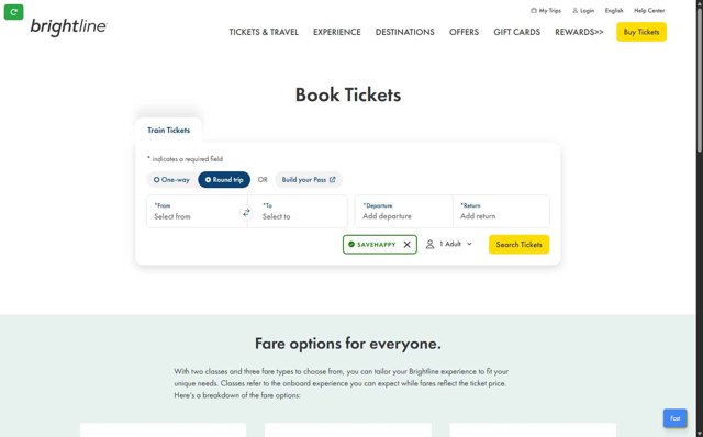 Brightline Trains Promo Code (6 Verified) - 50% Off May 2025