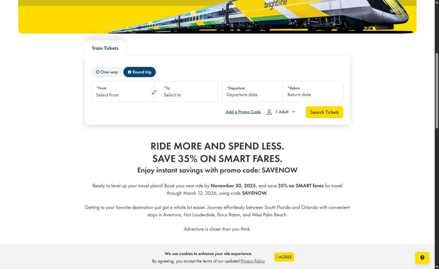 Brightline Trains Promo Code - 15% Off December 2025