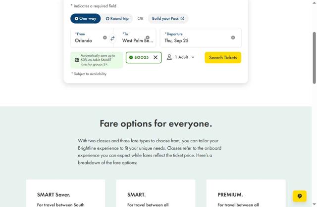 Brightline Trains Promo Code (4 Verified) - 50% Off Oct 2025