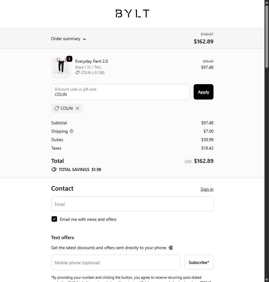 BYLT Basics Promo Codes - 30% Off (20 Verified) Nov 2025
