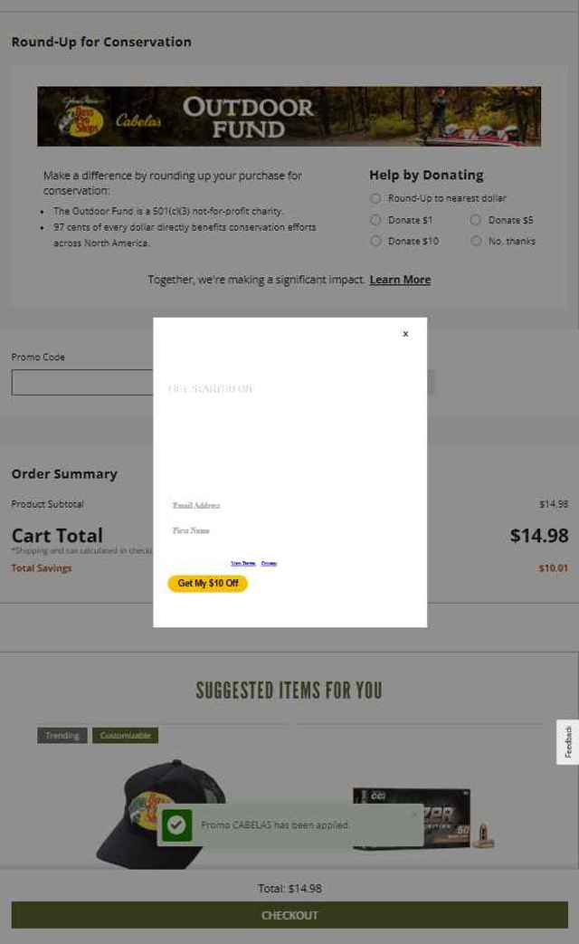 Cabelas Discount Codes - $20 Off (1 Verified) Sep 2025