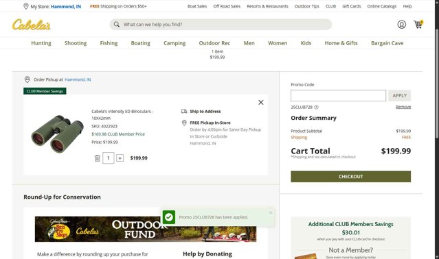Cabelas Discount Codes - $20 Off (1 Verified) Sep 2025