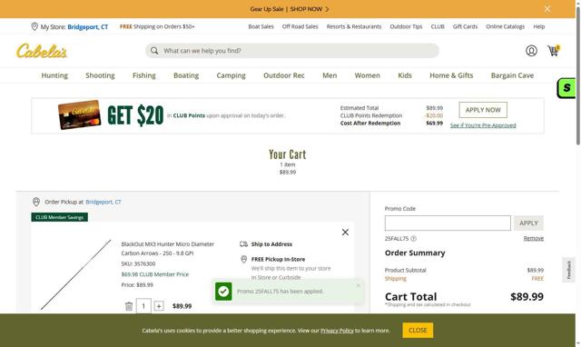 Cabelas Discount Codes - 15% Off (1 Verified) Oct 2025