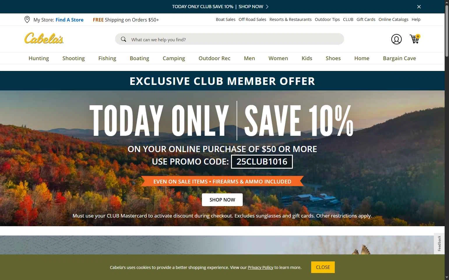 Cabelas Promo Codes - 10% Off (1 Verified) Dec 2025