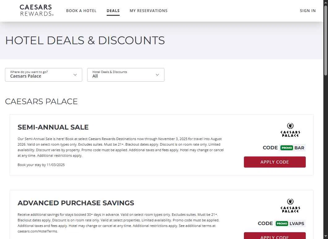 Caesars Rewards Promo Code - $100 Off (Verified) Nov 2025