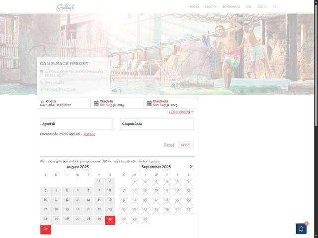 Camelback Resort Promo Codes - 15% Off Sep 2025