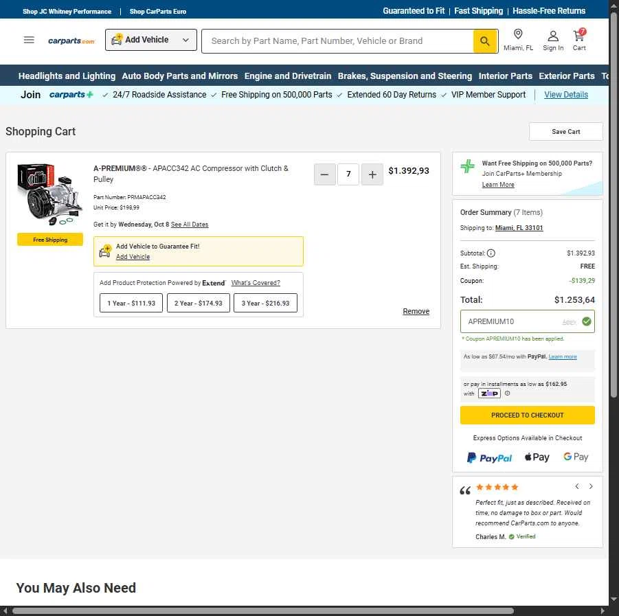 CarParts.com Promo Codes - 10% Off (1 Verified) Dec 2025