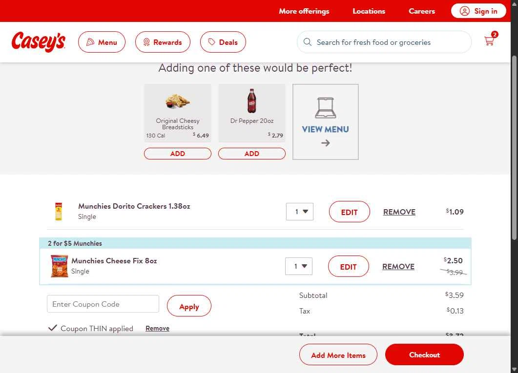 Casey's Promo Codes - 40% Off (4 Verified) Dec 2025