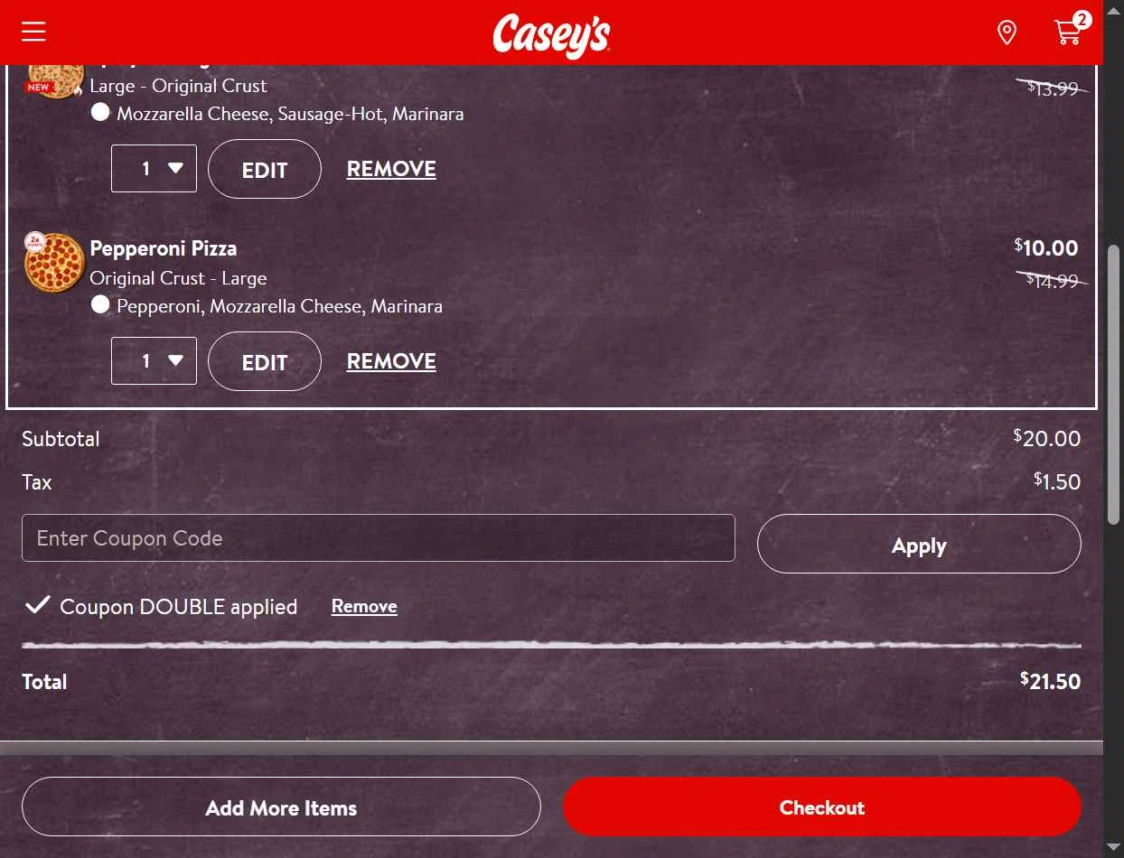 Casey's Promo Codes - 40% Off (4 Verified) Dec 2025