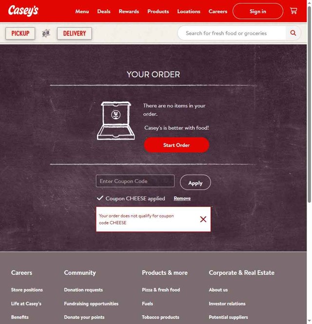 Casey's Promo Codes (2 Verified) - 50% Off w/Code Jun 2025
