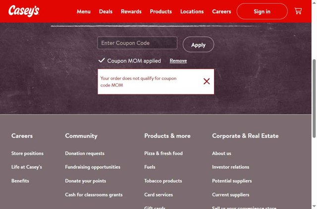Casey's Promo Codes (2 Verified) - 50% Off w/Code May 2025