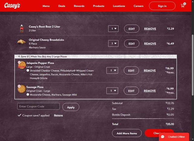Casey's Promo Codes (4 Verified) - 40% Off w/Code Oct 2025