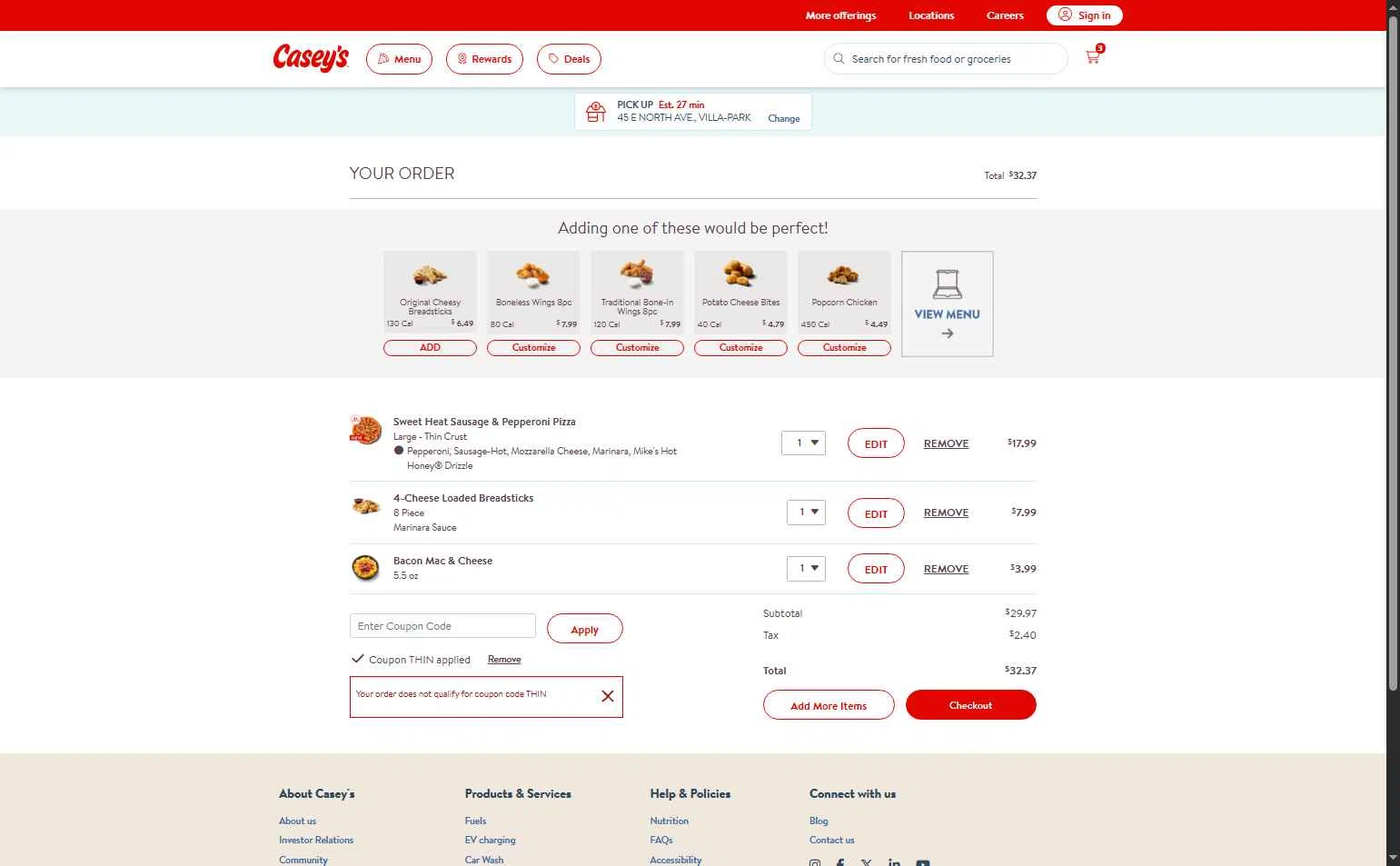 Casey's Promo Codes - $50 Off (5 Verified) Jan 2026