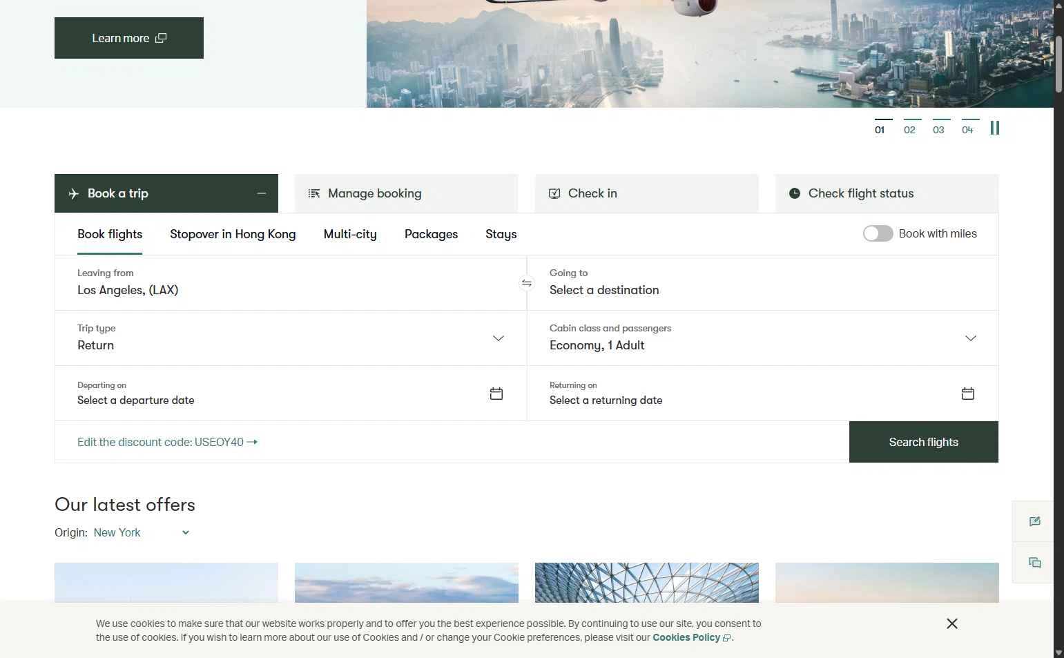 Cathay Pacific Airways Promo Code - 10% Off Mar 2026