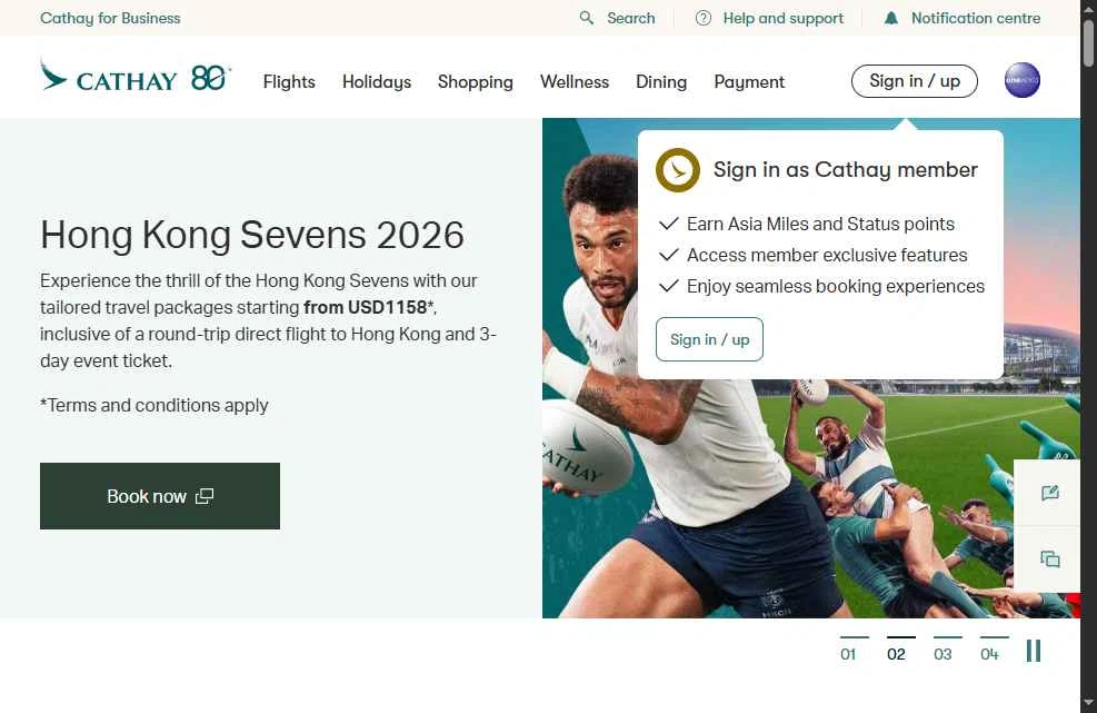 Cathay Pacific Airways Promo Code - 10% Off Feb 2026