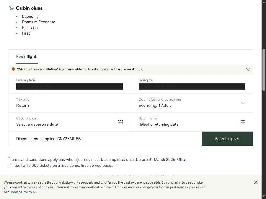 Cathay Pacific Airways Promo Code - 10% Off Feb 2026