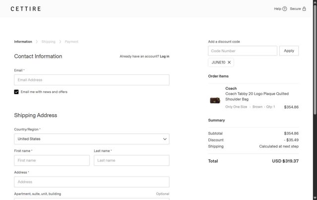 Cettire Promo Codes (1 Verified) - 10% Off Sitewide Jul 2025