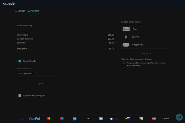 CGTrader Promo Codes (3 Verified) - 50% Off w/Code Sep 2025