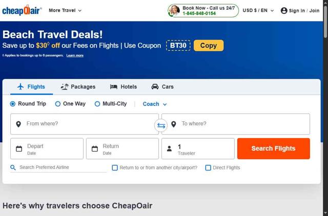 CheapOair Promo Codes - $40 Off (9 Verified) Sep 2025