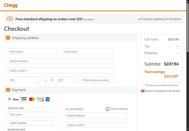 Chegg Promo Codes - 10% Off Coupons Sep 2025