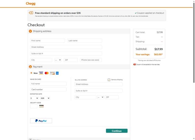 Chegg Discount Codes - 10% Off (3 Verified) Jun 2025