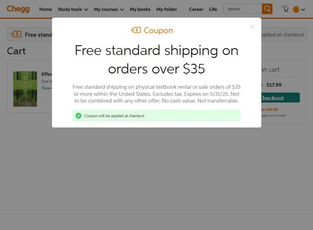 Chegg Promo Codes - 10% Off Coupons Sep 2025
