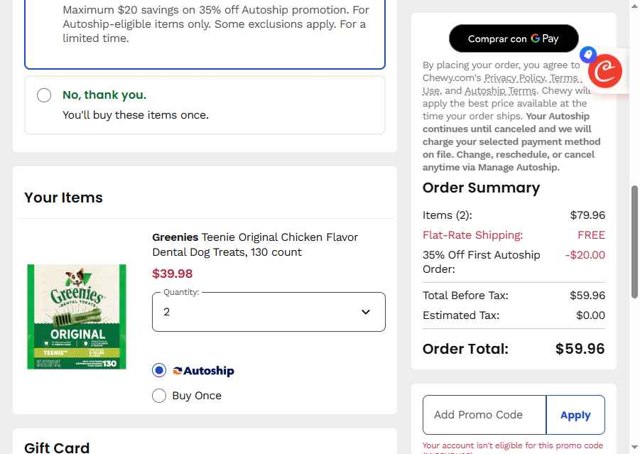 Chewy Promo Codes (9 Verified) - $20 Off Sitewide May 2025