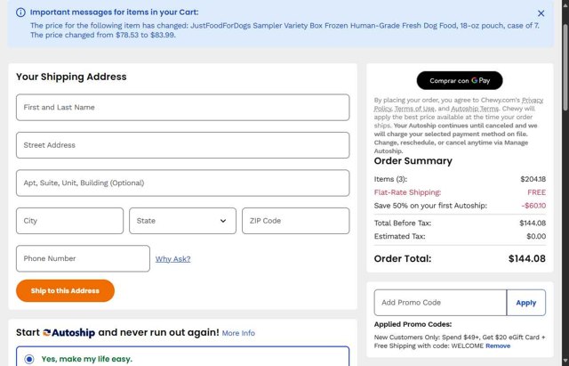 Chewy Promo Codes (6 Verified) - $20 Off Sitewide Aug 2025