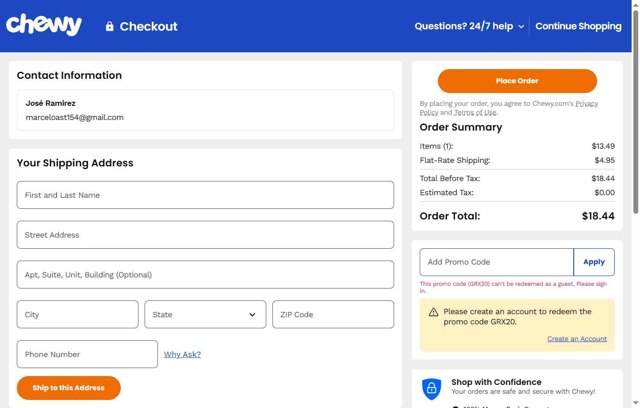Chewy Promo Codes (9 Verified) - $20 Off Sitewide Jul 2025