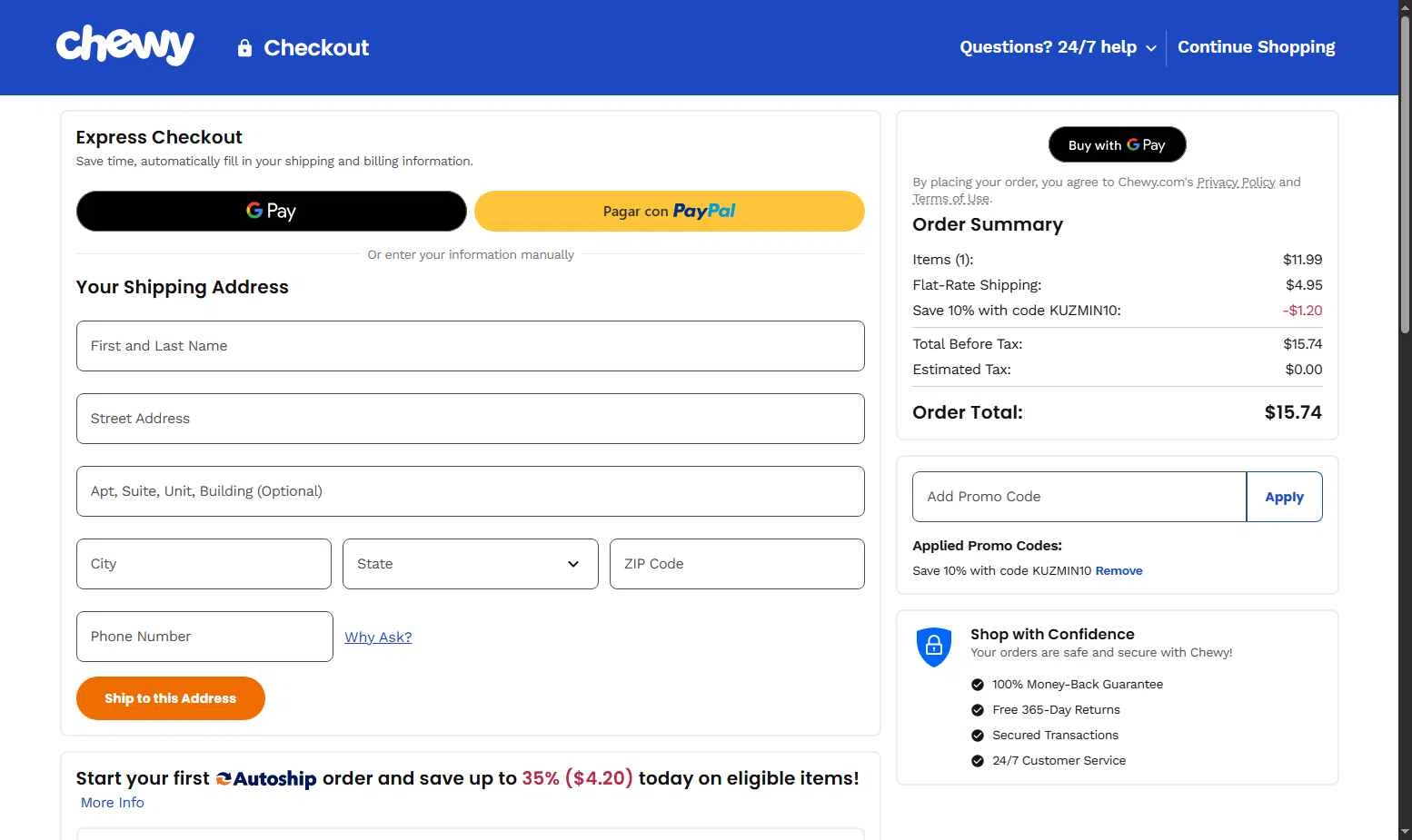 Chewy Promo Codes (9 Verified) - 10% Off Sitewide Oct 2025