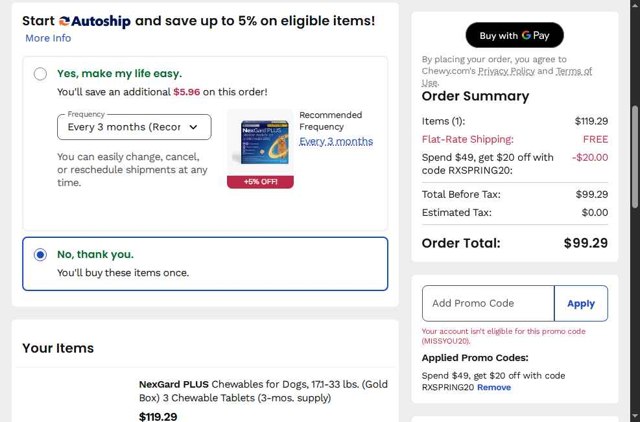 Chewy Promo Codes (9 Verified) - $20 Off Sitewide May 2025