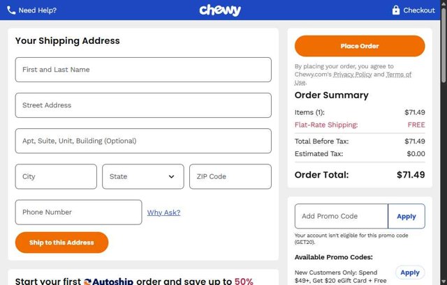 Chewy Promo Codes (7 Verified) - $20 Off Sitewide Aug 2025