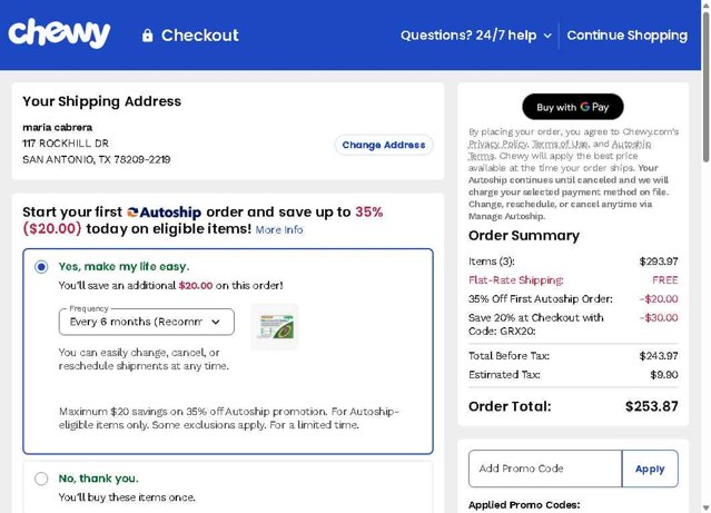 Chewy Promo Codes (9 Verified) - $20 Off Sitewide Jun 2025