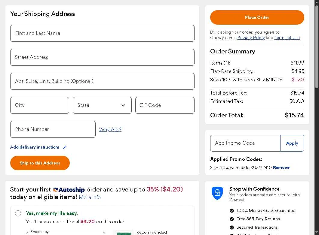 Chewy Promo Codes - $20 Off (9 Verified) Mar 2026
