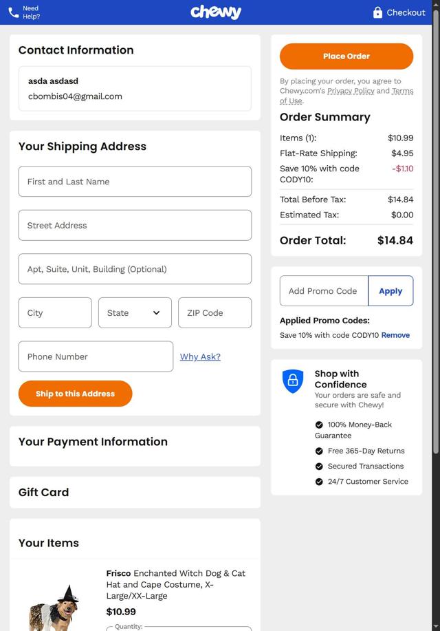 Chewy Promo Codes (10 Verified) - $20 Off Sitewide Oct 2025