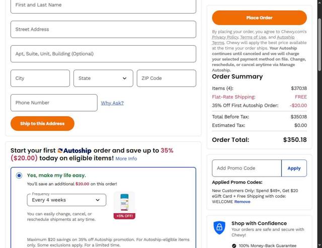 Chewy Promo Codes (9 Verified) - $20 Off Sitewide Sep 2025